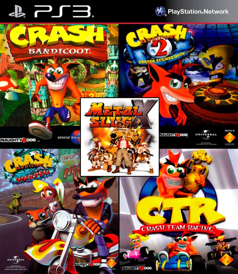 Crash Bandicoot 1, 2, 3 + Crash Team Racing + Metal Slug X - Inglés ...