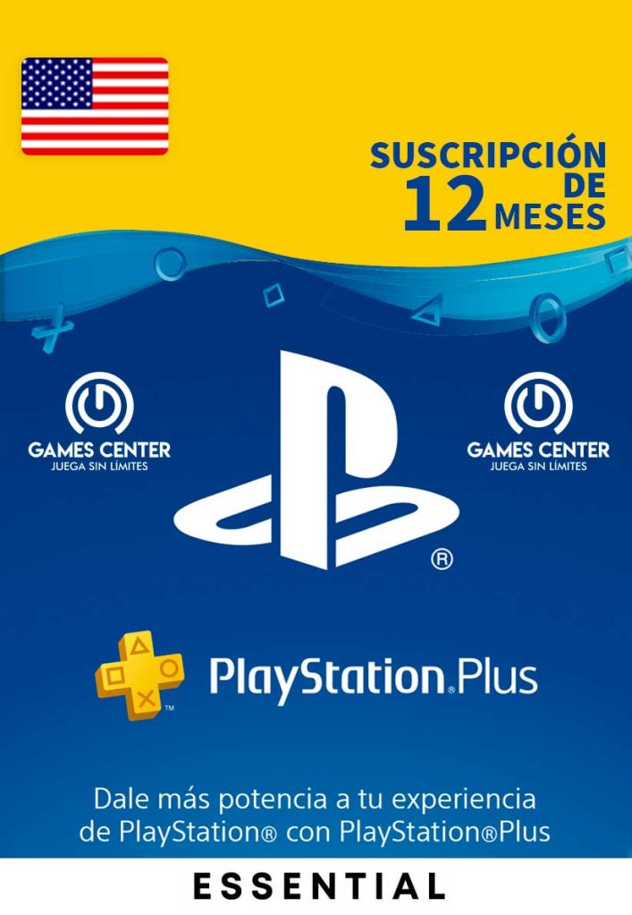 PlayStation Plus PS PLUS ESSENTIAL 12 Meses USA - GAMES CENTER PERÚ