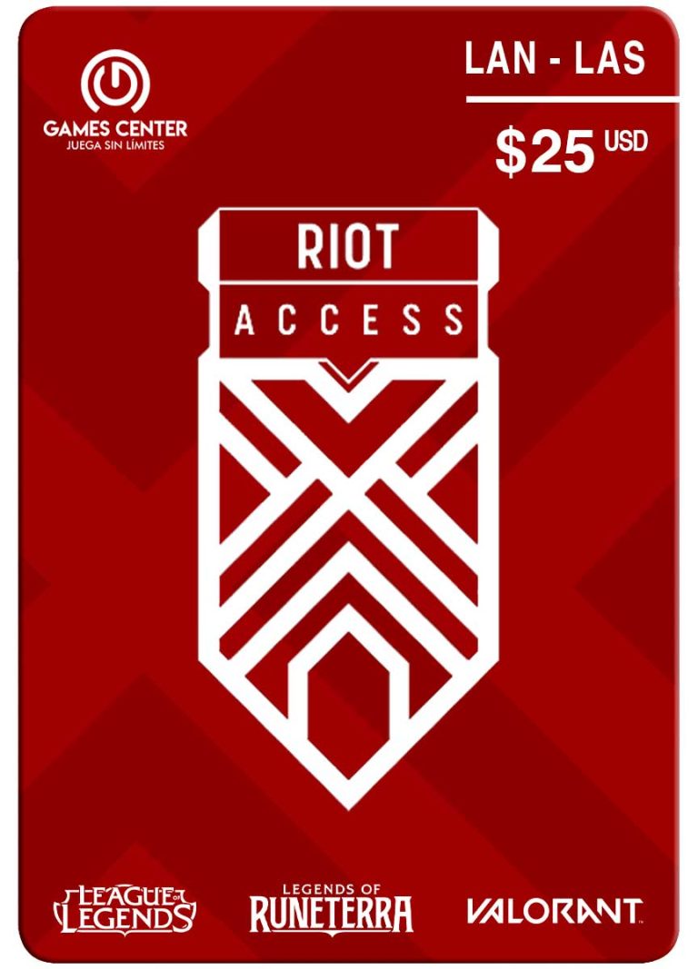 Riot Access Code 25 USD LATAM - GAMES CENTER PERÚ